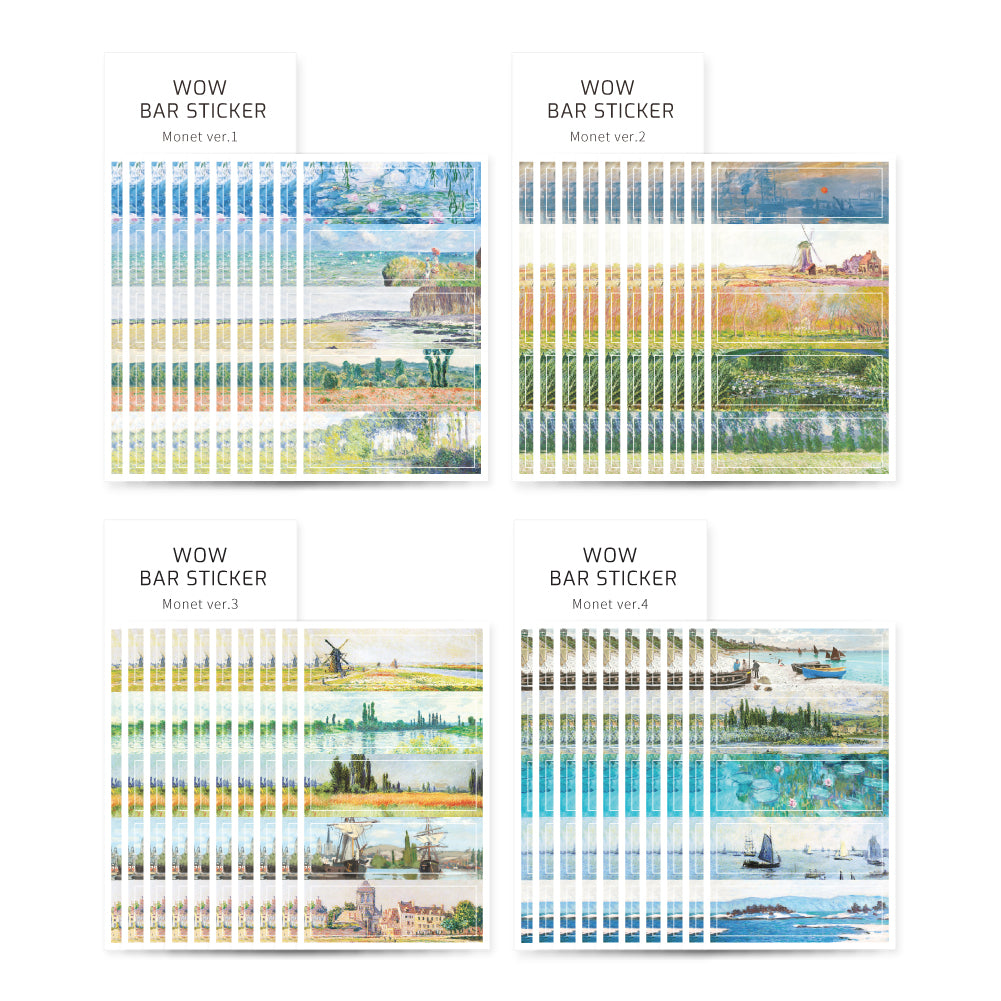 Monolike Wow Bar Sticker Oscar Claude Monet set - Mini size cute stick